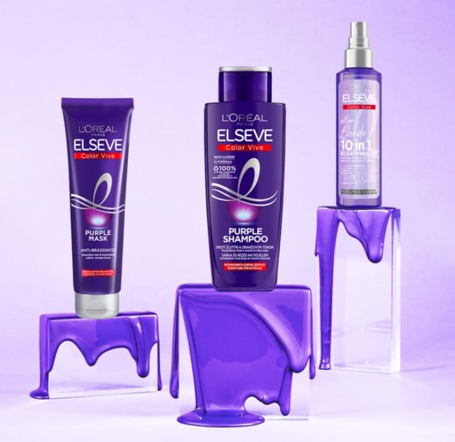 L'Oréal Paris Elseve Color Vive Purple sampon a sárga tónusok ...
