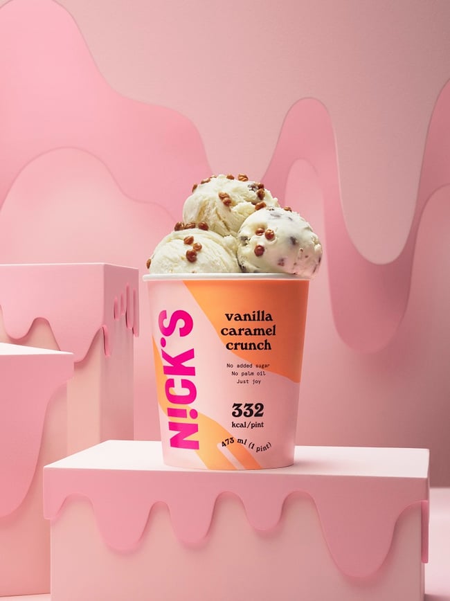 Nick's Vanília jégkrém ropogós karamella darabokkal