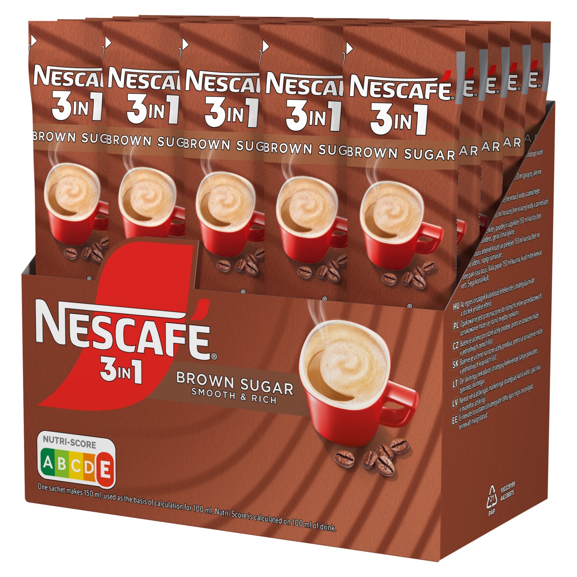 Nescafé 3in1 Barna cukor dobozos (28 adag)