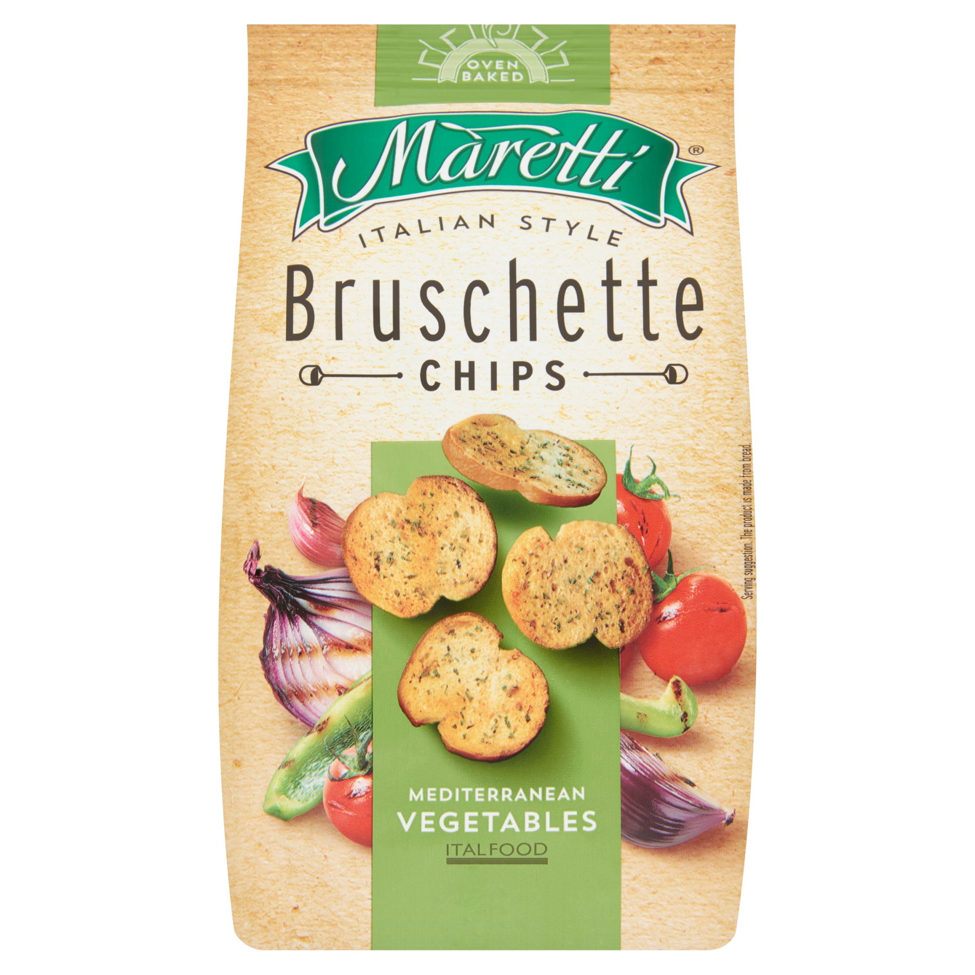 Maretti Bruschette mediterrán zöldséges ízesítésű pirított kenyérkarikák