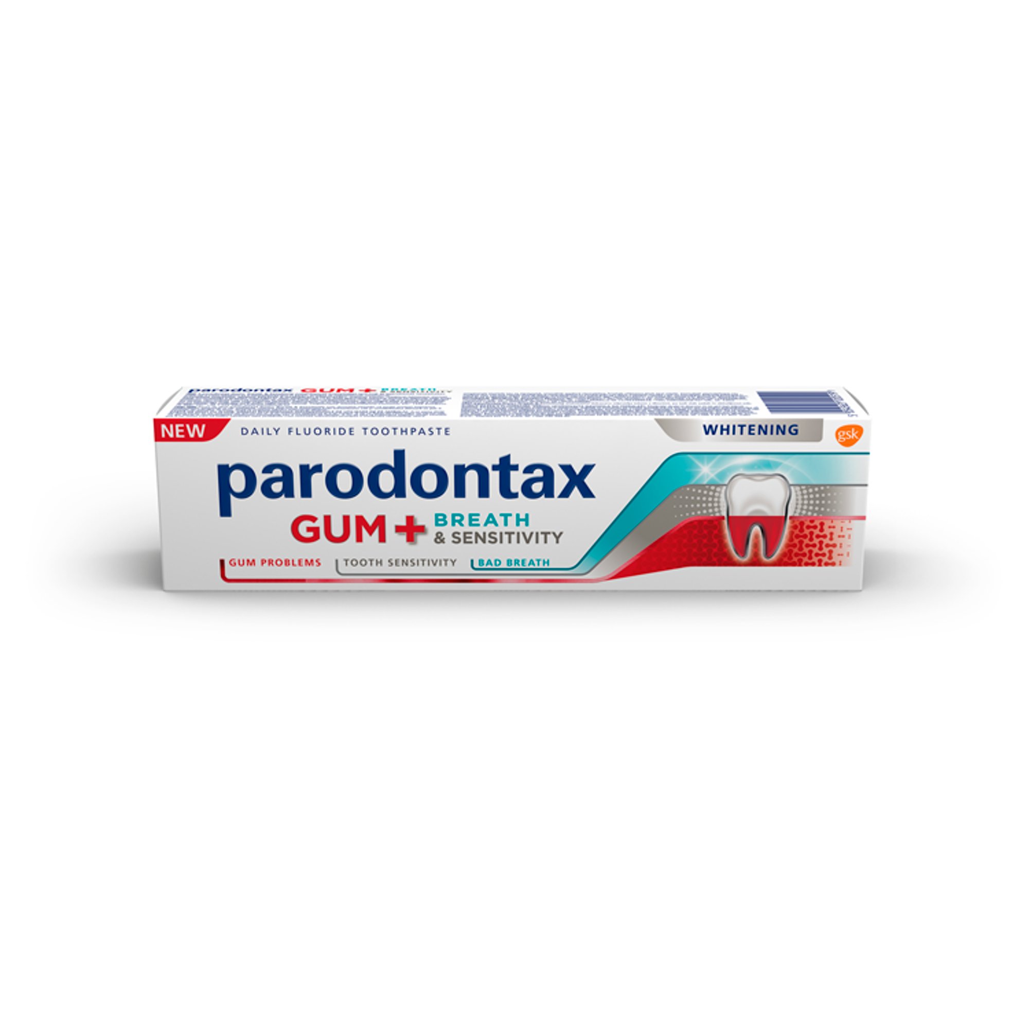 Parodontax Gum + Breath & Sensitivity Whitening fluoridos fogkrém 75 ml