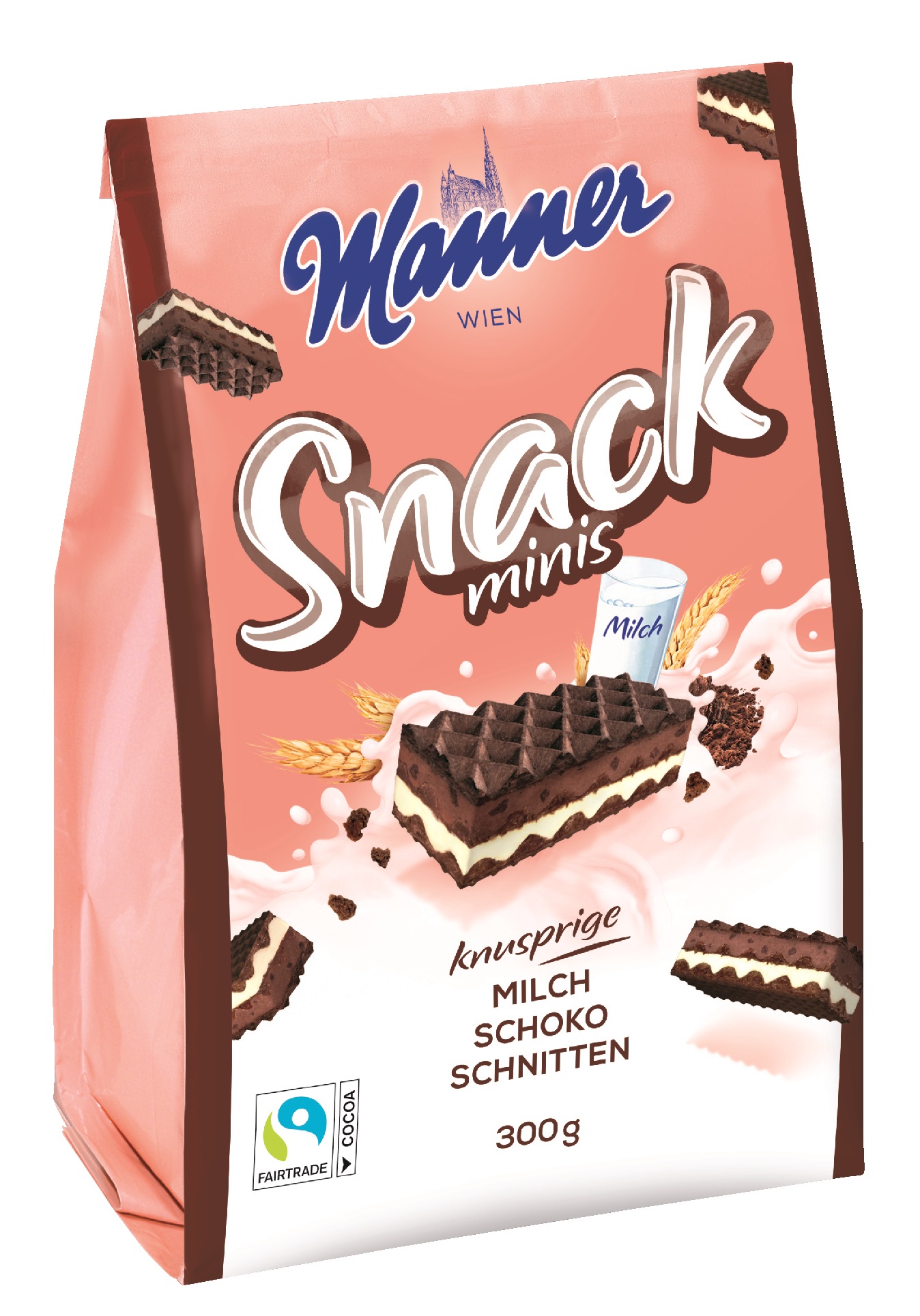 Manner Snack Minis tejes-csokoládés ostya