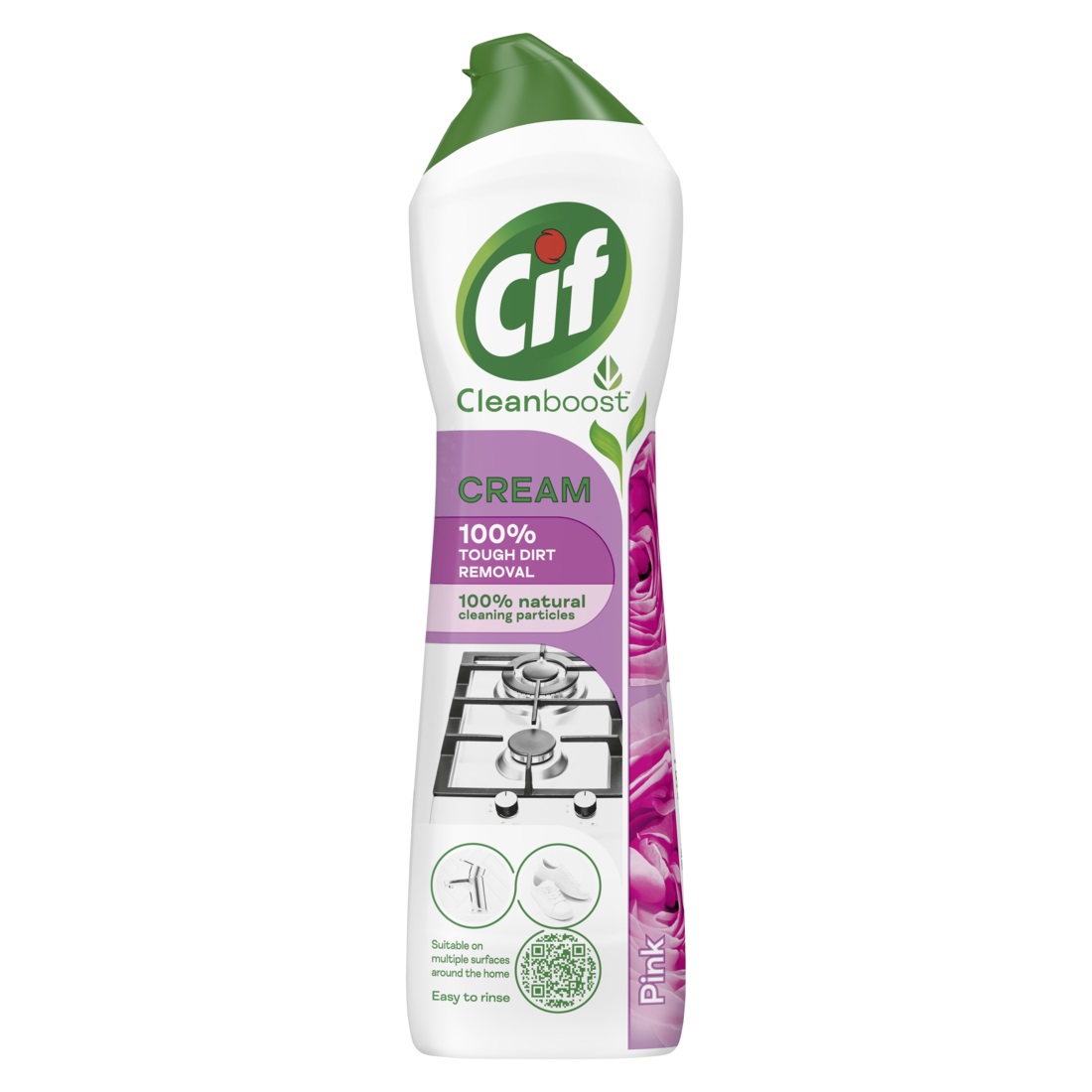 CIF Cleanboost súrolókrém, makacs szennyeződésekre, Pink
